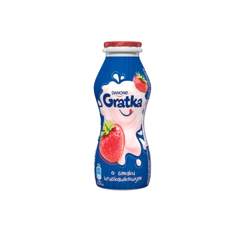 Jogurt gratka drink truskawkowa 170 g Danone – Sklep Społem Kielce